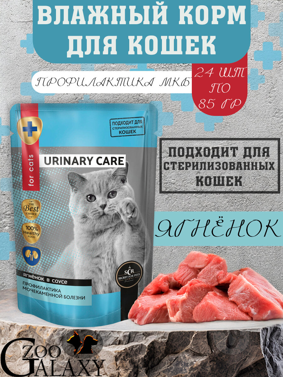 SECRET FOR PETS Корм для кошек Urinary Care профилактика МКБ 24х85г