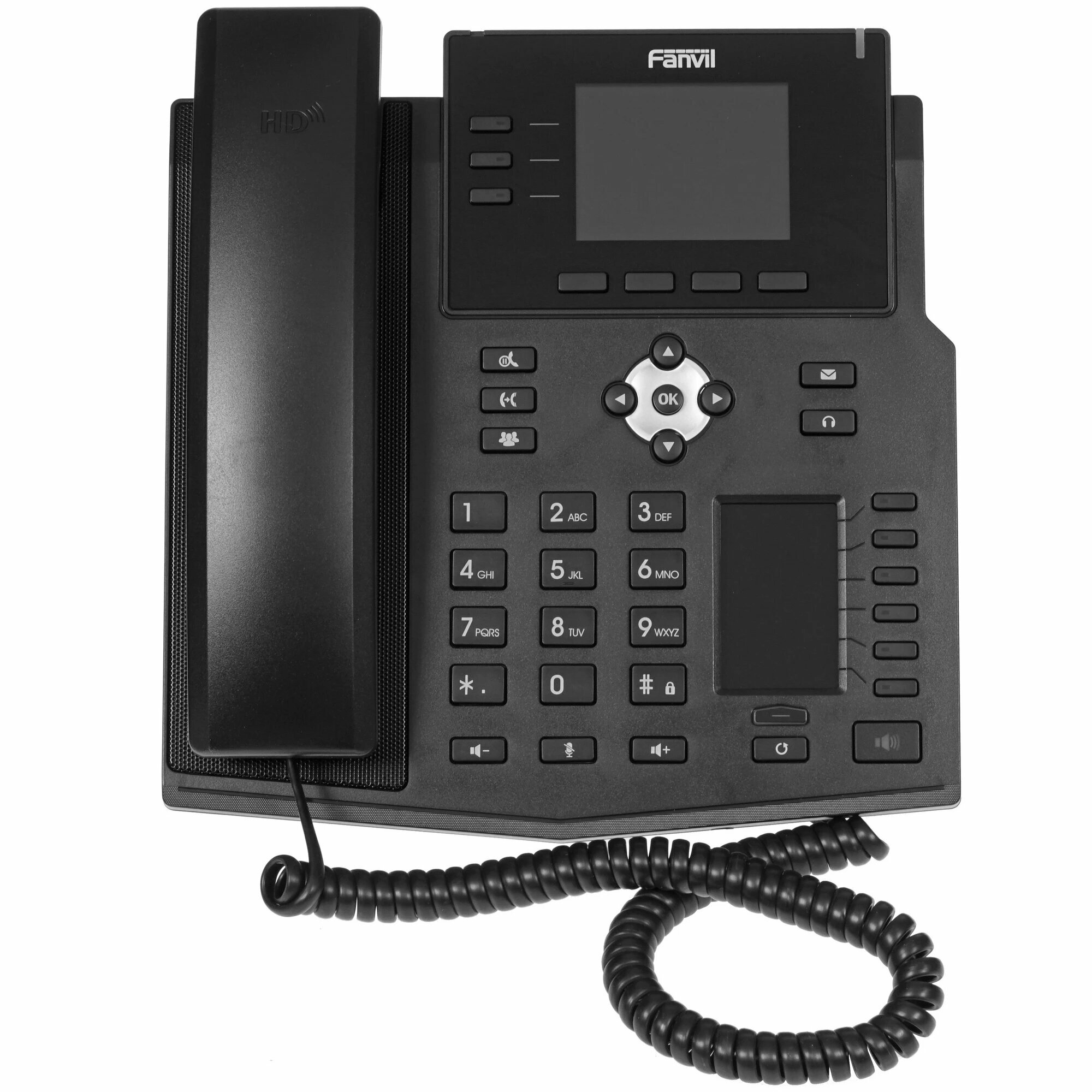 VoIP-телефон Fanvil X4U черный, SIP, PoE, цветной экран, 2.8"