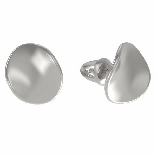 Серьги пусеты, серебро, 925 проба, родирование