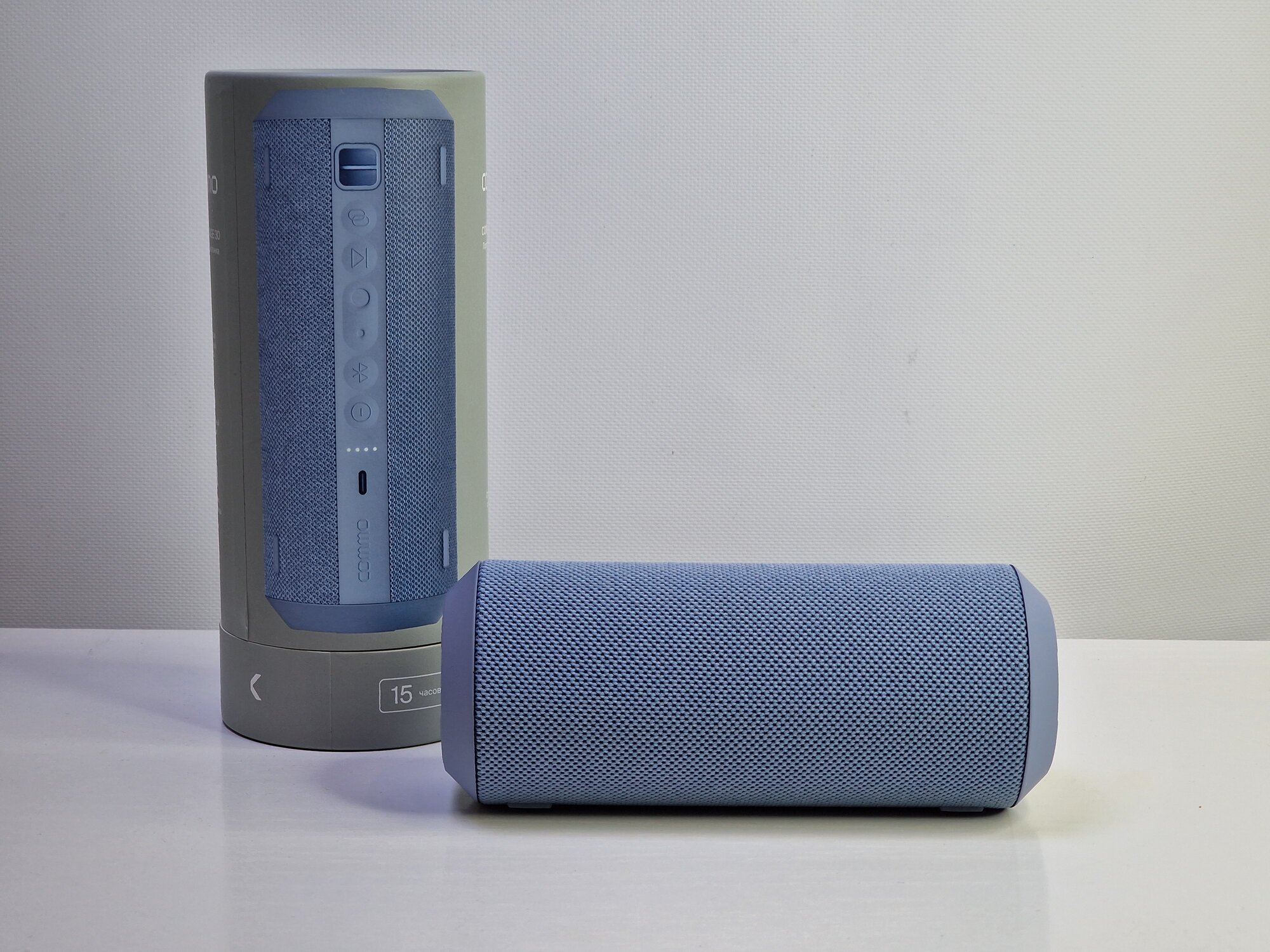 Портативная колонка COMMO STAGE 30, мощность 30 Вт, Bluetooth, влагозащитой, светло-голубой