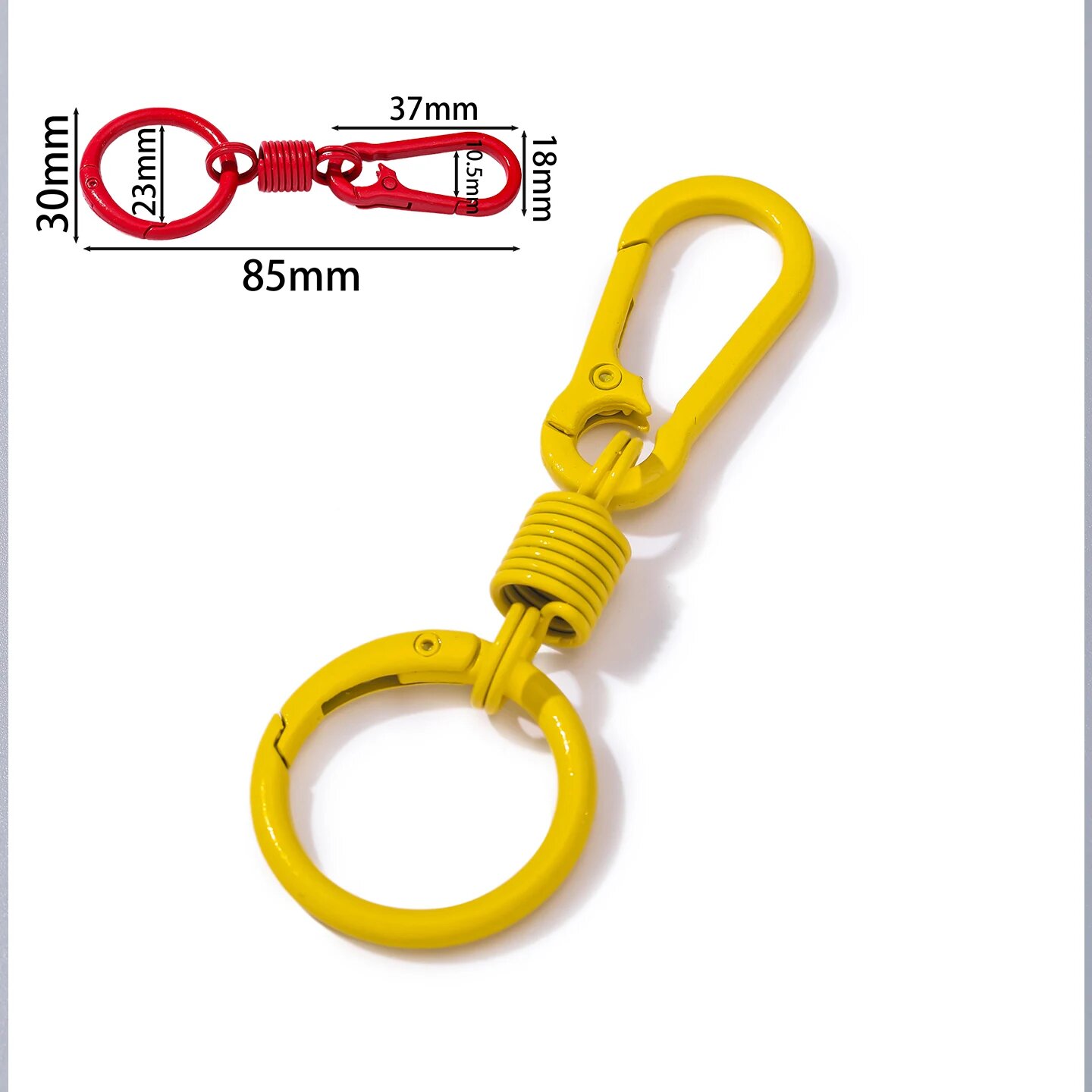 Пружинный брелок AGCFABS 30*85 мм Желтый, Yellow