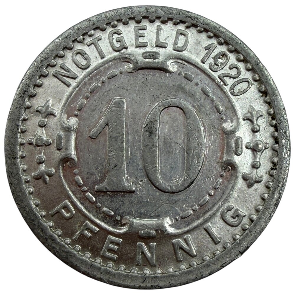 Германия, Веймарская республика, Виттен 10 пфеннигов 1920 г.