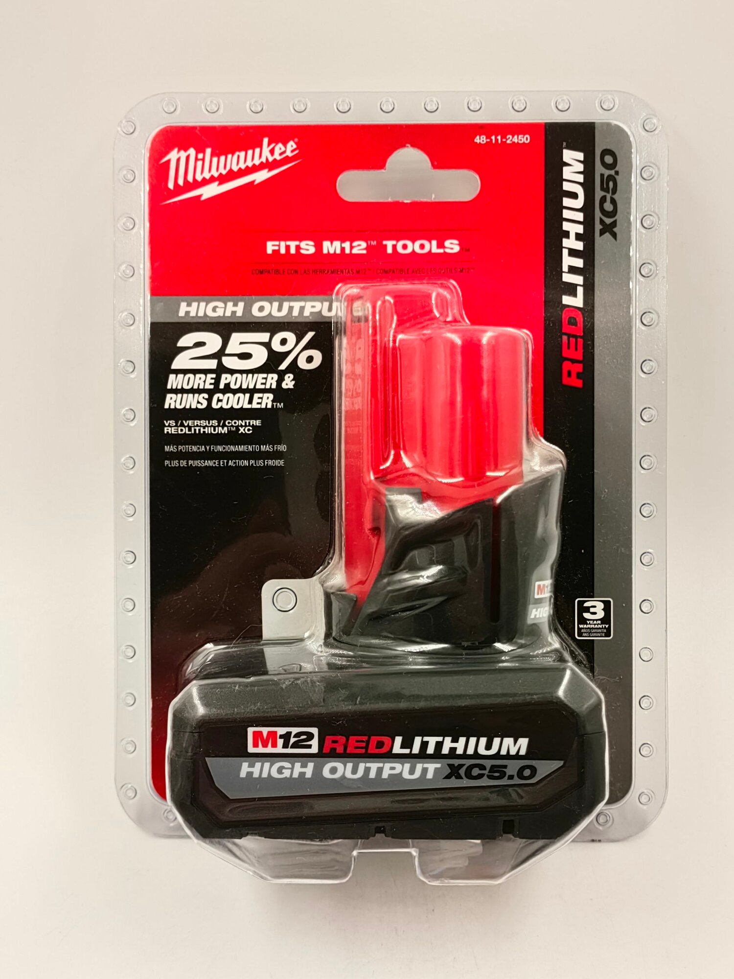Milwaukee аккумулятор redlithium XC5.0 FITS M12 высокотоковый (США)
