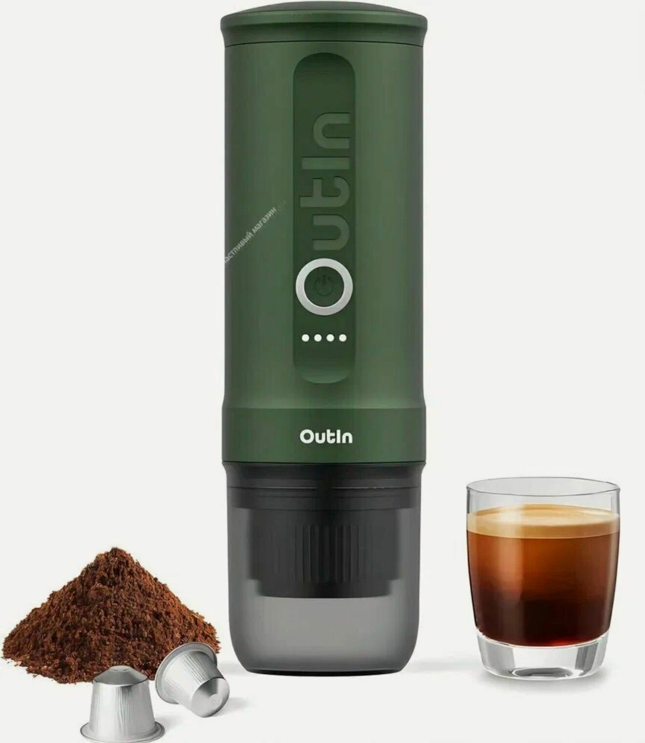 Аккумуляторная эспрессо кофемашина Outin Nano Portable Espresso Machine (Forest Green)