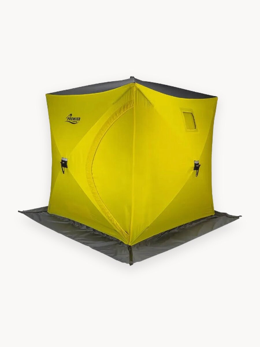 Палатка зимняя Helios Куб 2-х местная желтый/серый PREMIER PR-WFSC-180YG куб 2-х местная желтый/серый