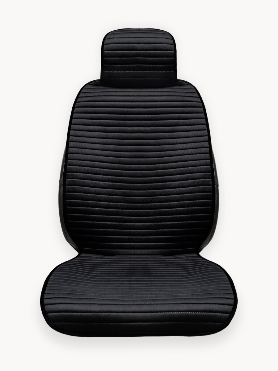 Чехлы в машину на передние сиденья автомобиля из велюра. Модель MEXICO, Чёрный