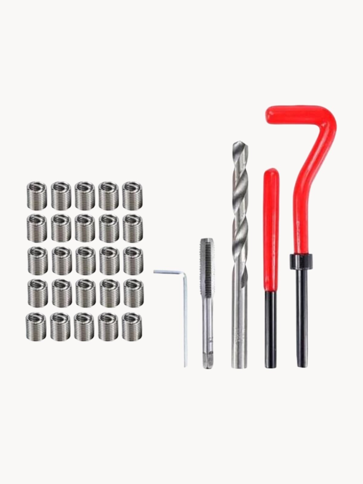 Набор для восстановления резьбы XCAN, М4х0,7мм, 25 предметов