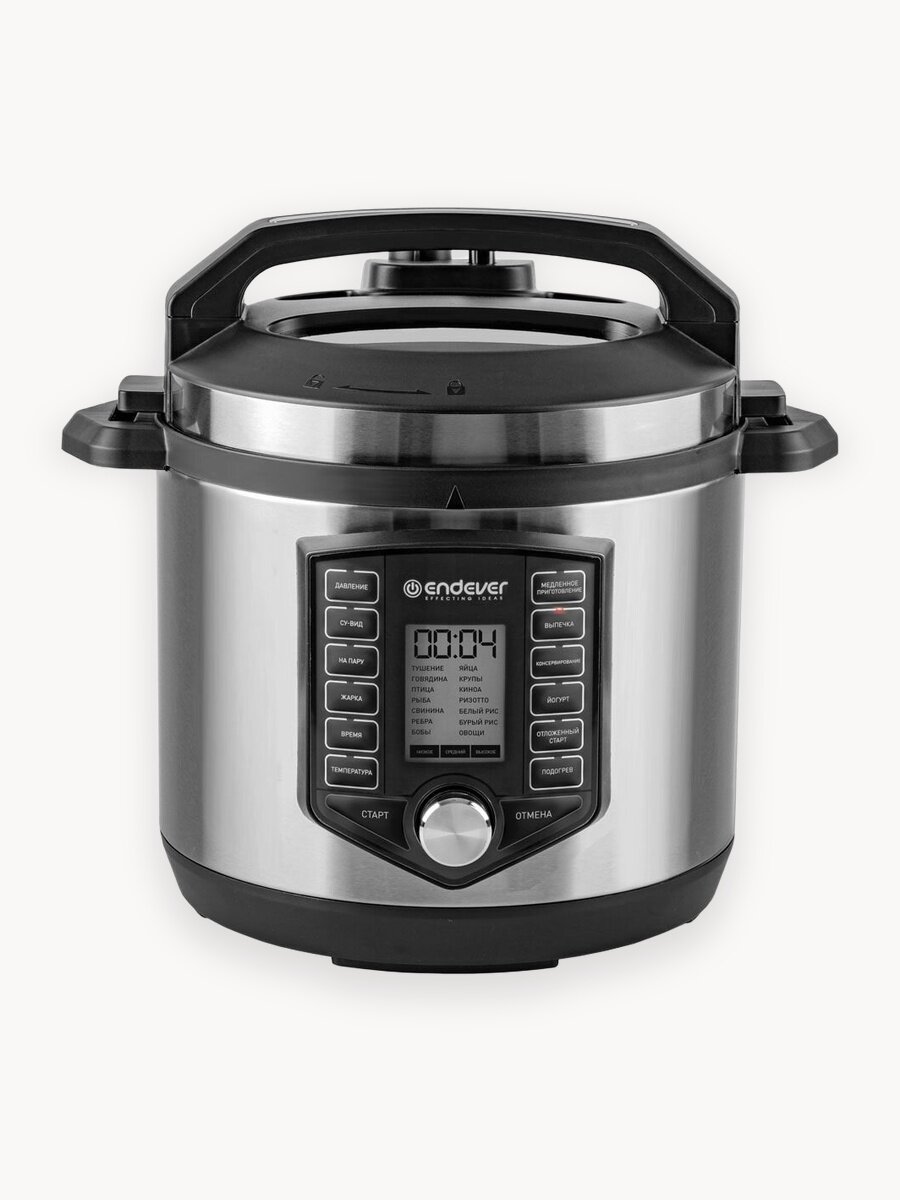 Мультиварка скороварка 6 л с программой "СУ-ВИД" (вакуум) ENDEVER VITA-131, книга рецептов 38 автоматических программ