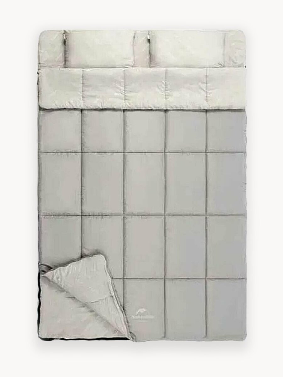 Спальный мешок Naturehike двухместный с подушкой NH21MSD05 (Grayish Brown)