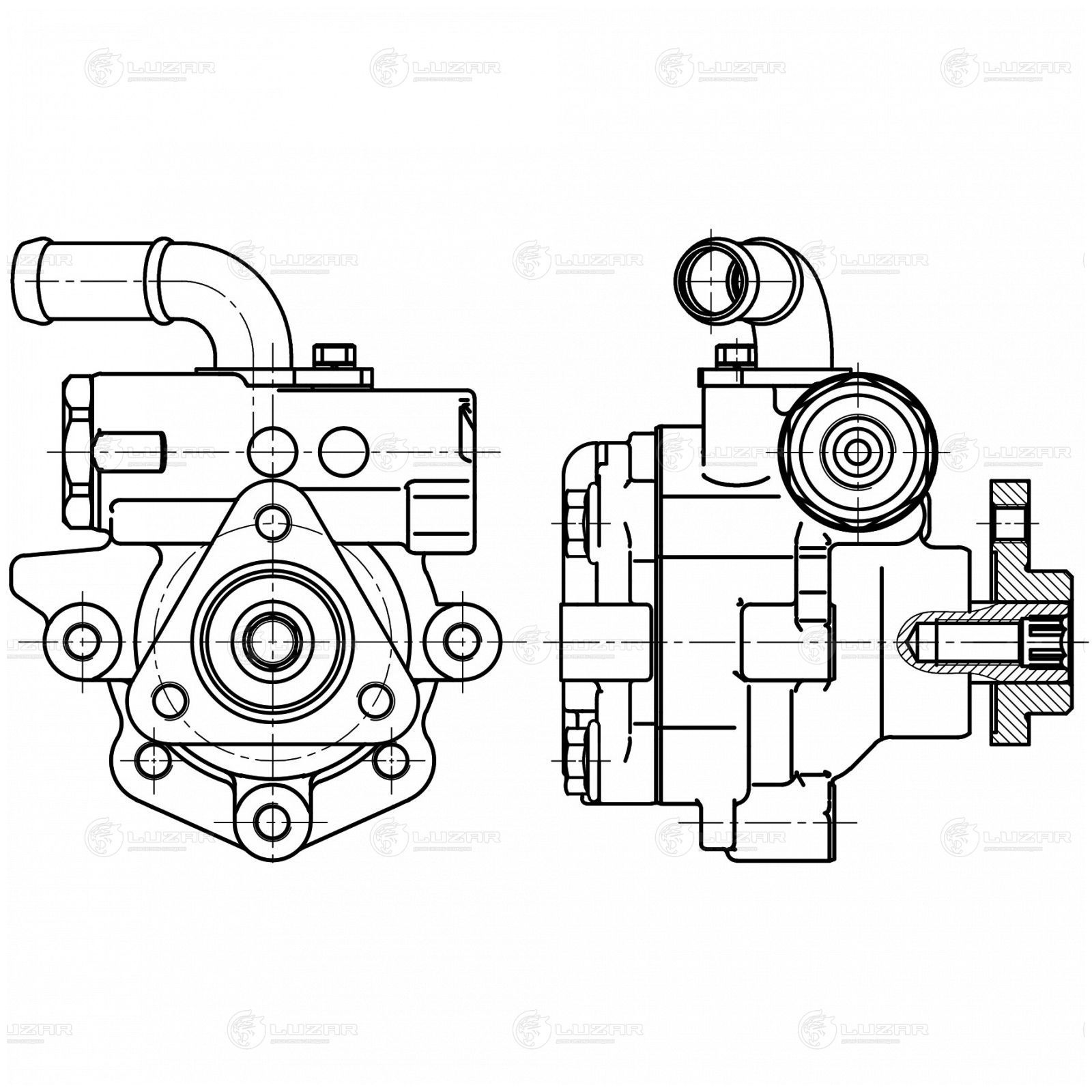 Насос ГУР, для Ауди Q7, Фольксваген Туарег oem 7L6422154A, 7L6422154B арт LPS1805