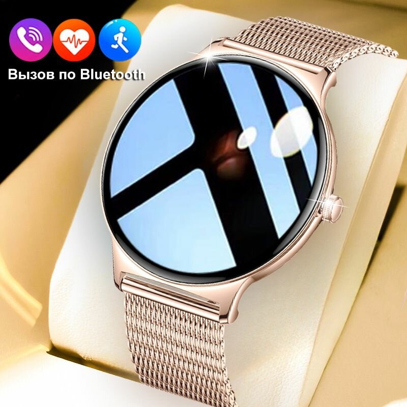 Ультратонкие смарт часы, Особые функции Bluetooth-звонков, мониторинга здоровья и фитнес-трекера, андроид и айфон, 2 ремешка