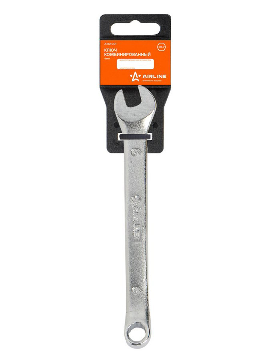 Ключ комбинированный Airline ATAF001, хромованадиевая сталь, 6мм