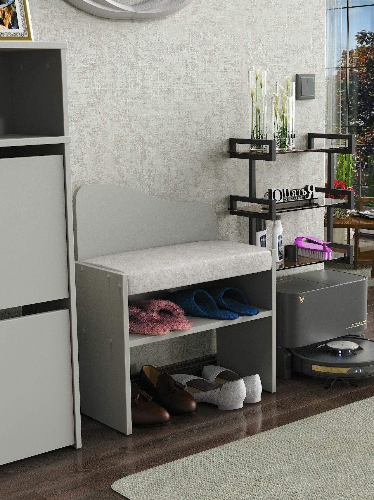 Тумба под обувь №11 серый
