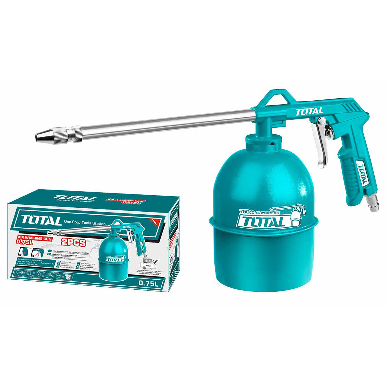 Промывочный пистолет пневмотический (пневмопистолет моющий) 750мл TOTAL TAT20751