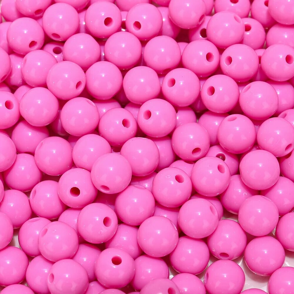 Акриловые круглые бусины 6-20 мм 4AMAZONIA Розовый, 6mm(200pcs), 10