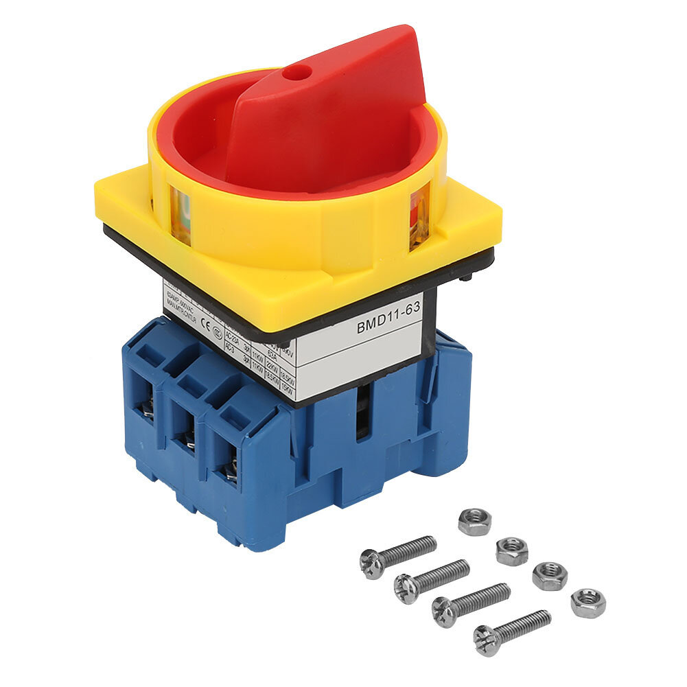Автоматический выключатель нагрузки 40А/63А, 3-полюсный, 2-позиционный, с поворотным кулачковым механизмом, включение/выключение питания (63А)