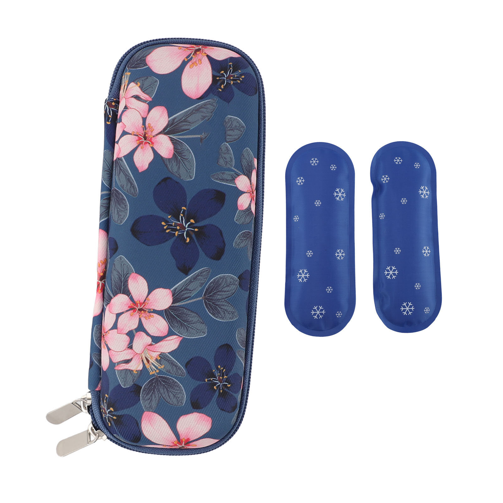 Сумка-холодильник для инсулина Дорожный футляр для инсулинового холодильника Изолированный прохладный органайзер для лекарств от диабета с 2 многоразовыми пакетами со льдом для путешествий Тип 3