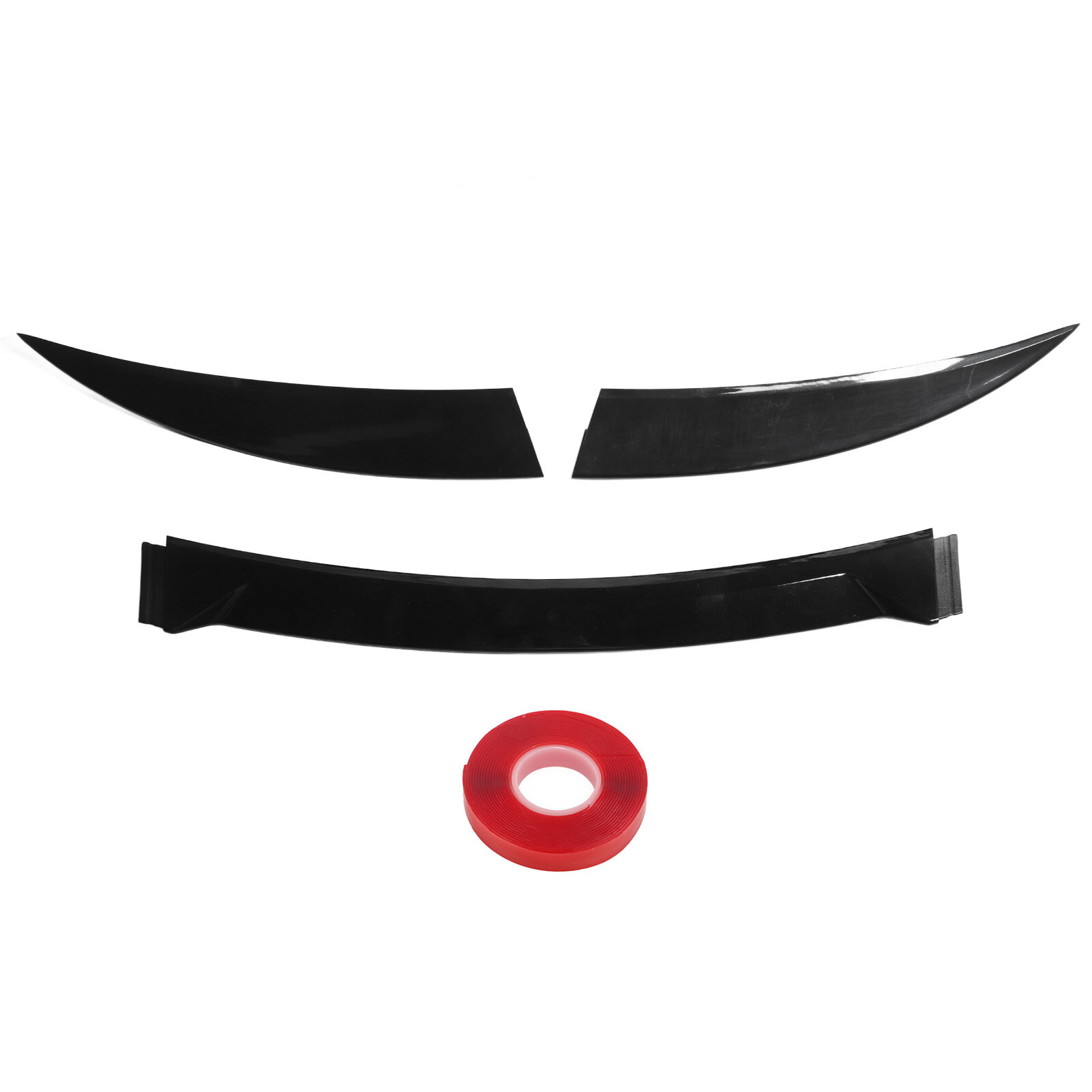 3ШТ Автомобильный Задний Спойлер Крыло Ярко-Черное 120 см Малошумное Легкое Противоударное Универсальное для автомобиля Типа B (без Выпуклых Пятен)