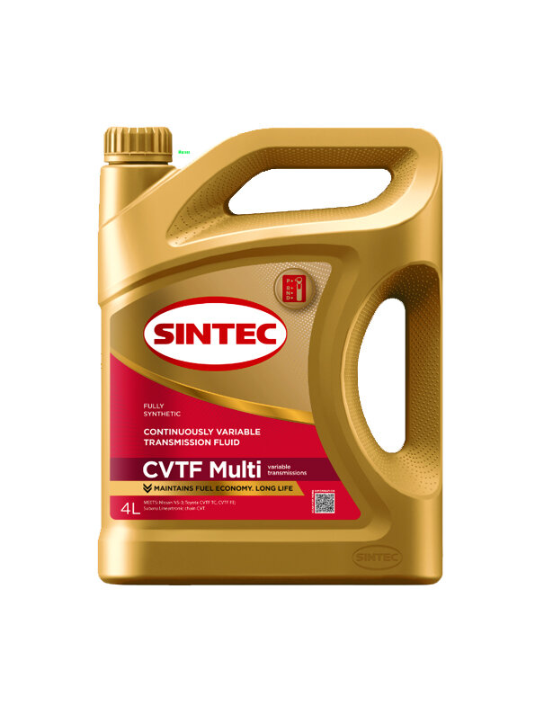 Масло трансмиссионное SINTEC CVTF Multi, бесступенчатая коробка передач, 4 л