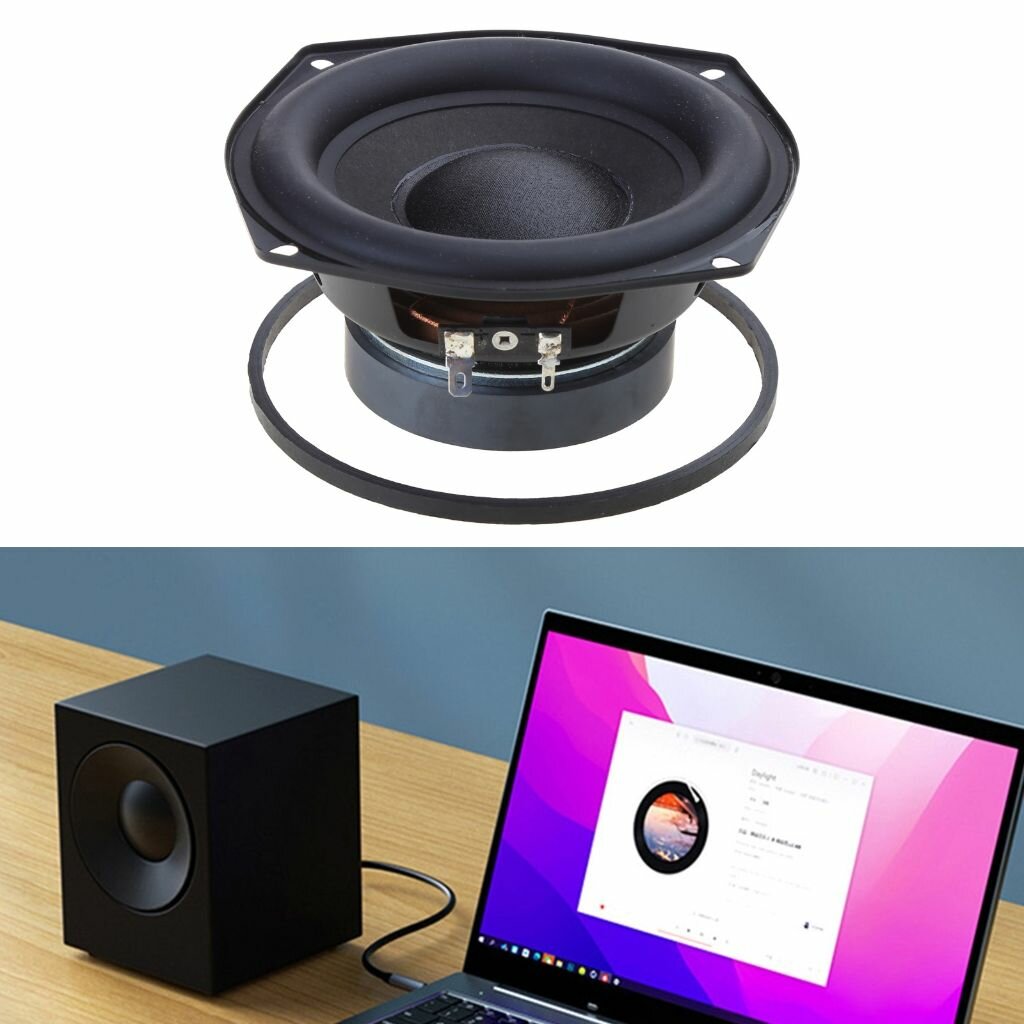 Компонентный динамик 5,25 дюйма, 120 Вт, 4 Ом, высокоэффективные сабвуферные динамики, 63 Гц 4,5 кГц