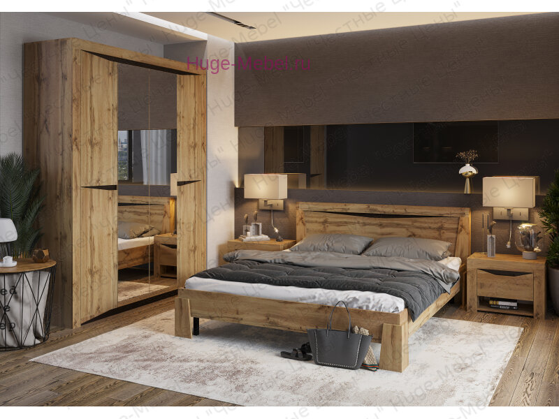 Спальня "Паола К1" Huge Mebel Спальные гарнитуры. Ширина 1600 Высота 1006
