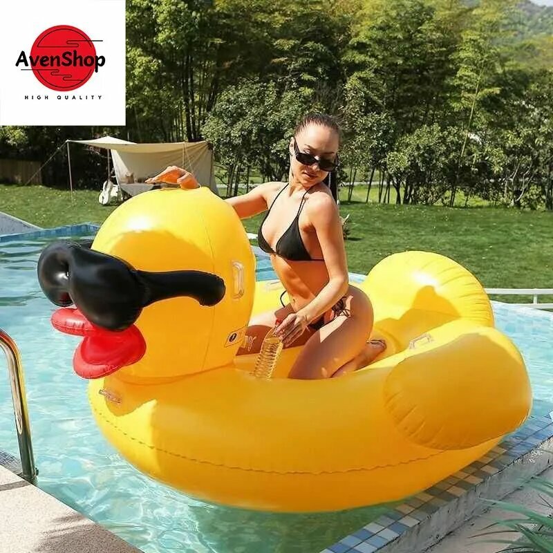 Надувной круг AvenShop, для взрослых, желтый, для плавания, прочный, безопасный