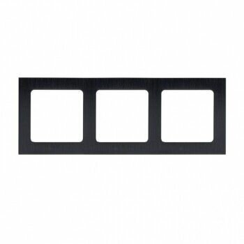 Рамка 3-местная металлическая черная PROxima Стокгольм