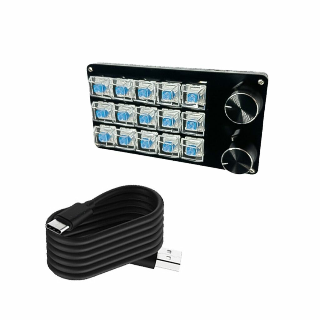 Программируемые макроклавиатуры с 2 ручками, механическая игровая клавиатура, переключатели возможностью горячей замены, настраиваемая проводная панель управления