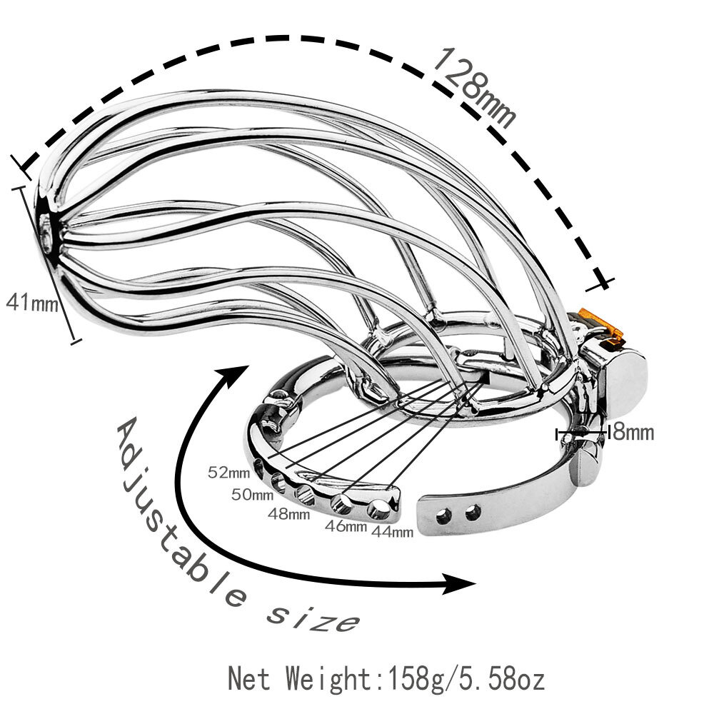Забавная секс-игрушка, которая сочетает в себе клетку, сделанную из замков целомудрия.