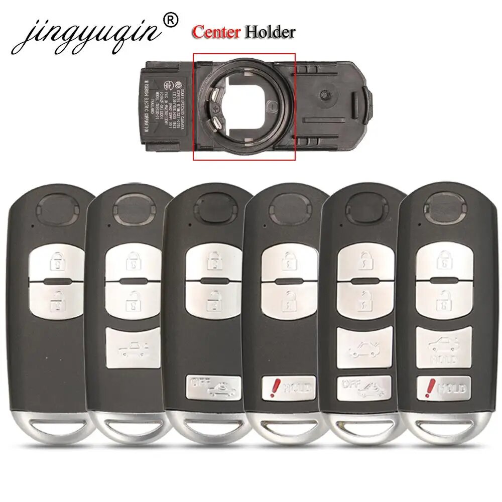 Умный Корпус Смарт-ключа Jingyuqin Для Mazda X-5, Summit, M3, M6, Axela, 3Button OFF, No.1 Blade