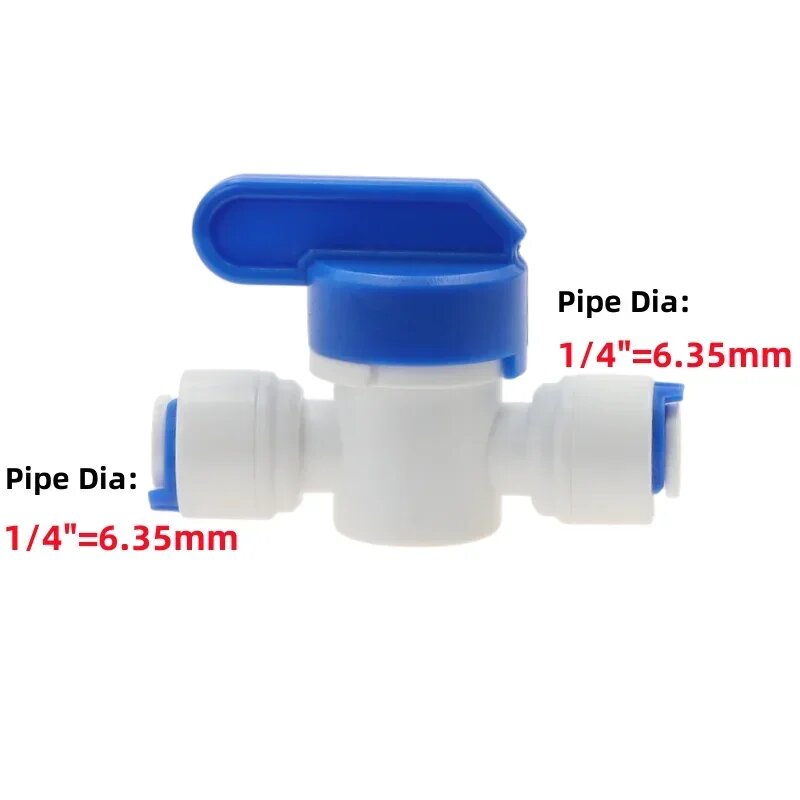 1 шт. RO очиститель воды, прямой шланг 1/4 дюйма, 3/8 дюйма, наружная резьба 1/2 дюйма, быстроразъемные фитинги BSP, шаровой клапан, фитинг обратного осмоса