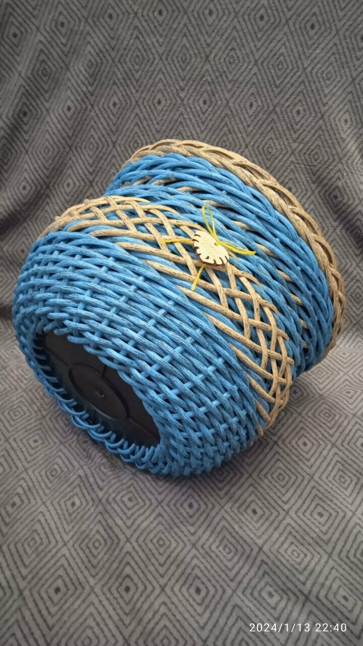 Кашпо "Горшочек Счастья", искусственный ротанг, 12 литров, разноцветное