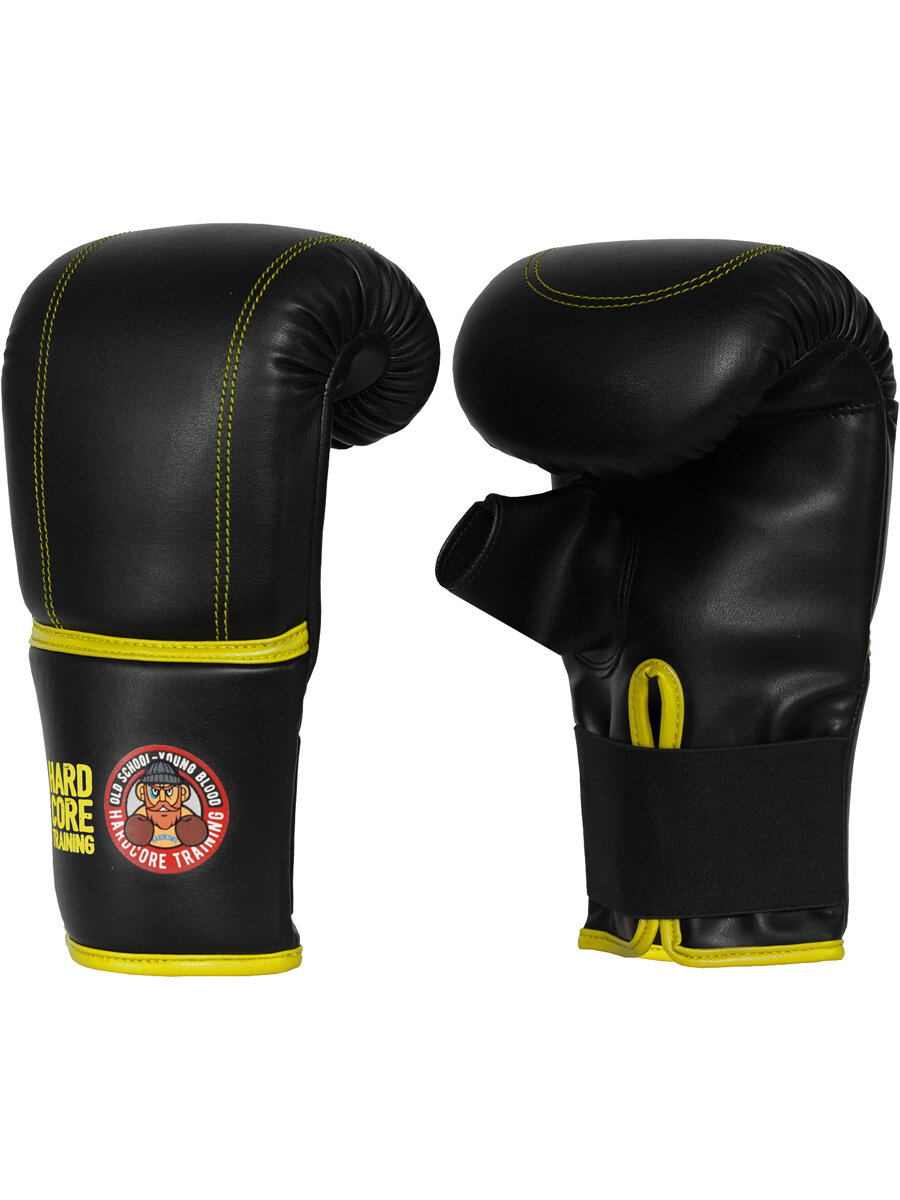 Снарядные перчатки Hardcore Training Marcello Black/Yellow L/XL