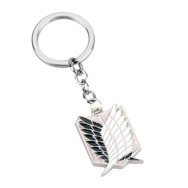 Attack On Titan Wings of Liberty Keychain For Men Women Shingeki No Kyojin Metal Key Ring Anime Fans Car Bag Decor Jewelry Gift