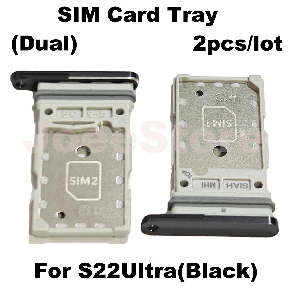 2 шт. слот для лотка для SIM-карты для Samsung Galaxy S22 S22Plus S22Ultra, адаптер для двойной SIM-карты, держатель ящика для чипа, запасные части