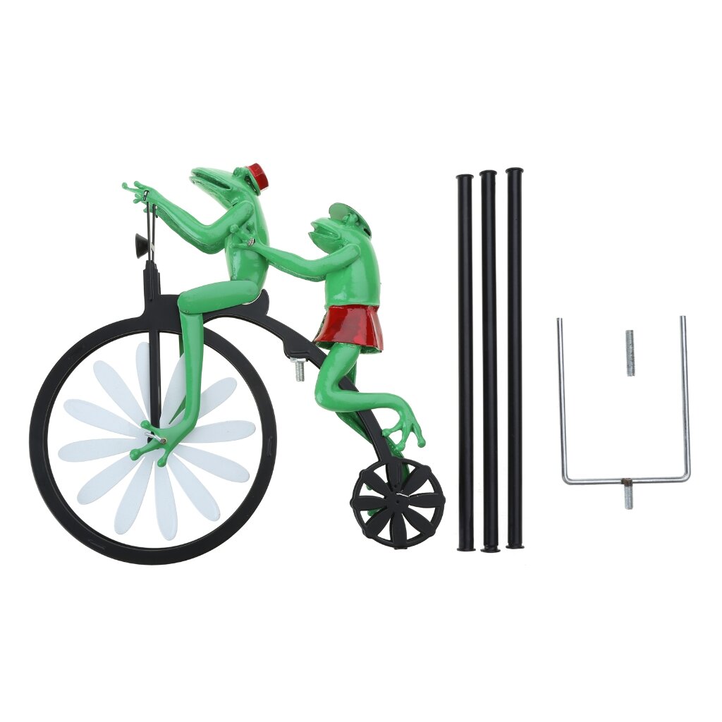 Винтажный металлический ветряной спиннер с животными, мотоциклом, мельницей, колом, садовым газоном