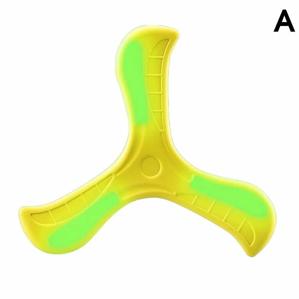 Трехлистный Светящийся бумеранг, материал EVA мягкий и безвредный, подходит для игры родителей с детьми