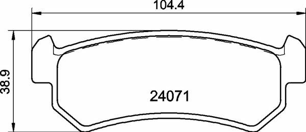 Колодки тормозные задние (4шт.) Mintex Арт. MDB2611 / CHEVROLET Lacetti (-06), Nubira (03-)