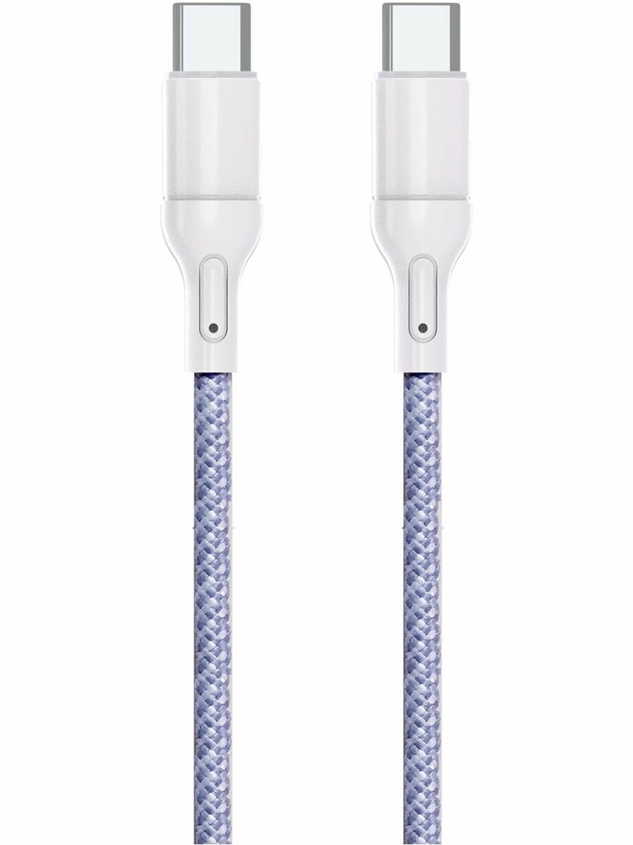 Кабель KEIZEN USB Type с KZ-5289103, (Type-C - Type-C) PD65W, Кабель usb type c быстрая зарядка 1 м, лиловый