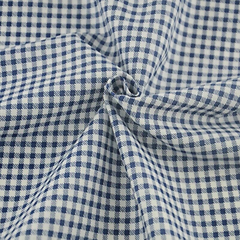 Booksew Клетчатая хлопковая ткань для шитья Синий, 25cm x 150cm, p053-3