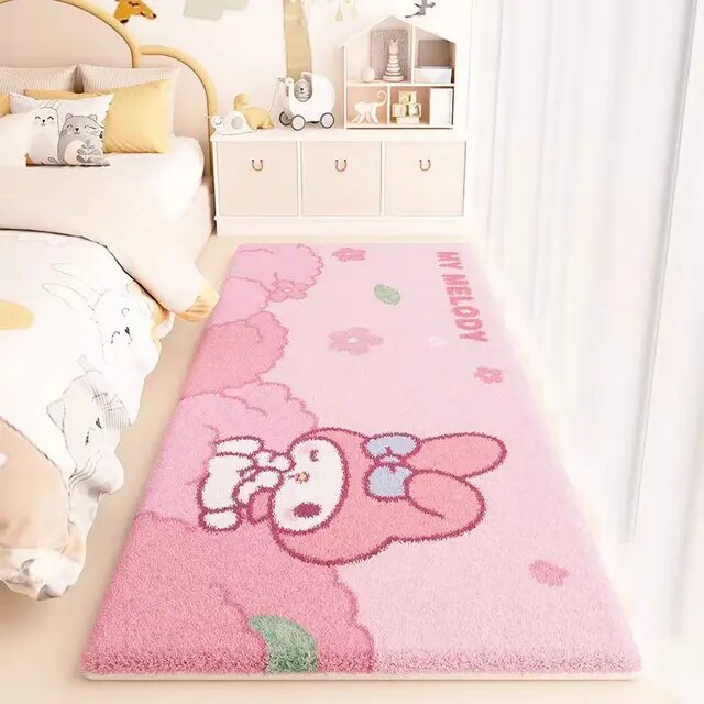 Sweet Hello Kitty My Melody аниме Kawaii MINISO коврик для кровати милый Kuromi спальня детский журнальный столик коврик подушка для ног подарки игрушки