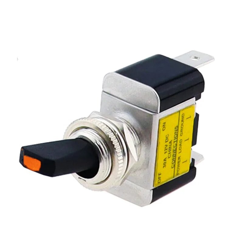 Автоматический выключатель 30А 12В с подсветкой 2 положения Желтый