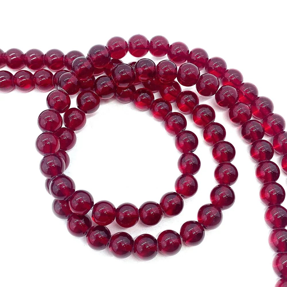 Натуральные гранатовые бусины 6/8/10 мм 8mm-1strand