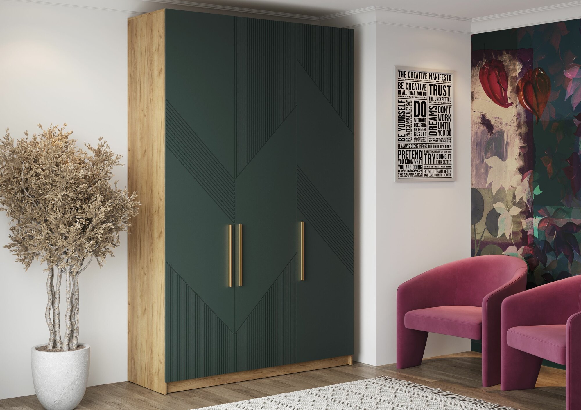 Трехстворчатый шкаф Kosta ШК-001 (Стиль)