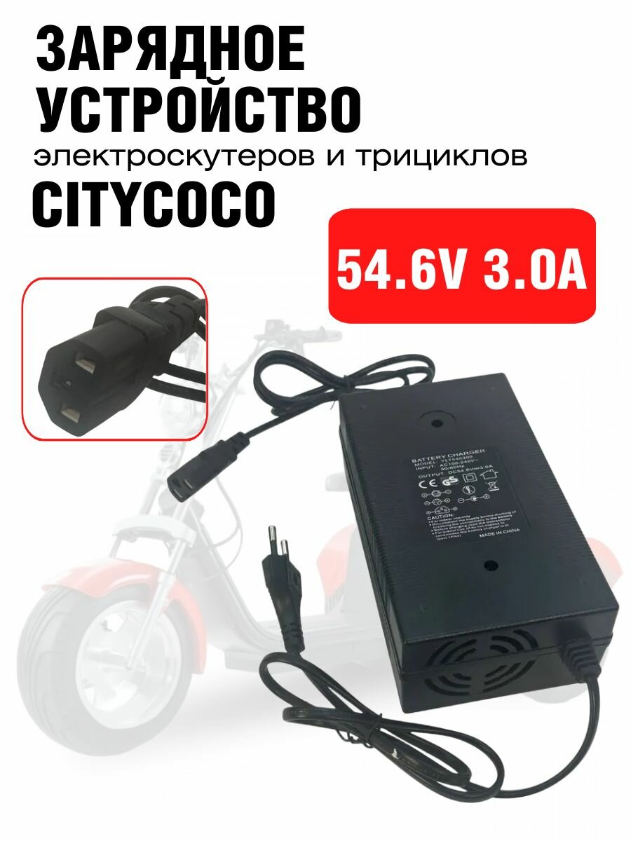 Зарядное устройство электроскутеров и трициклов Citycoco (54.6V 3.0A)