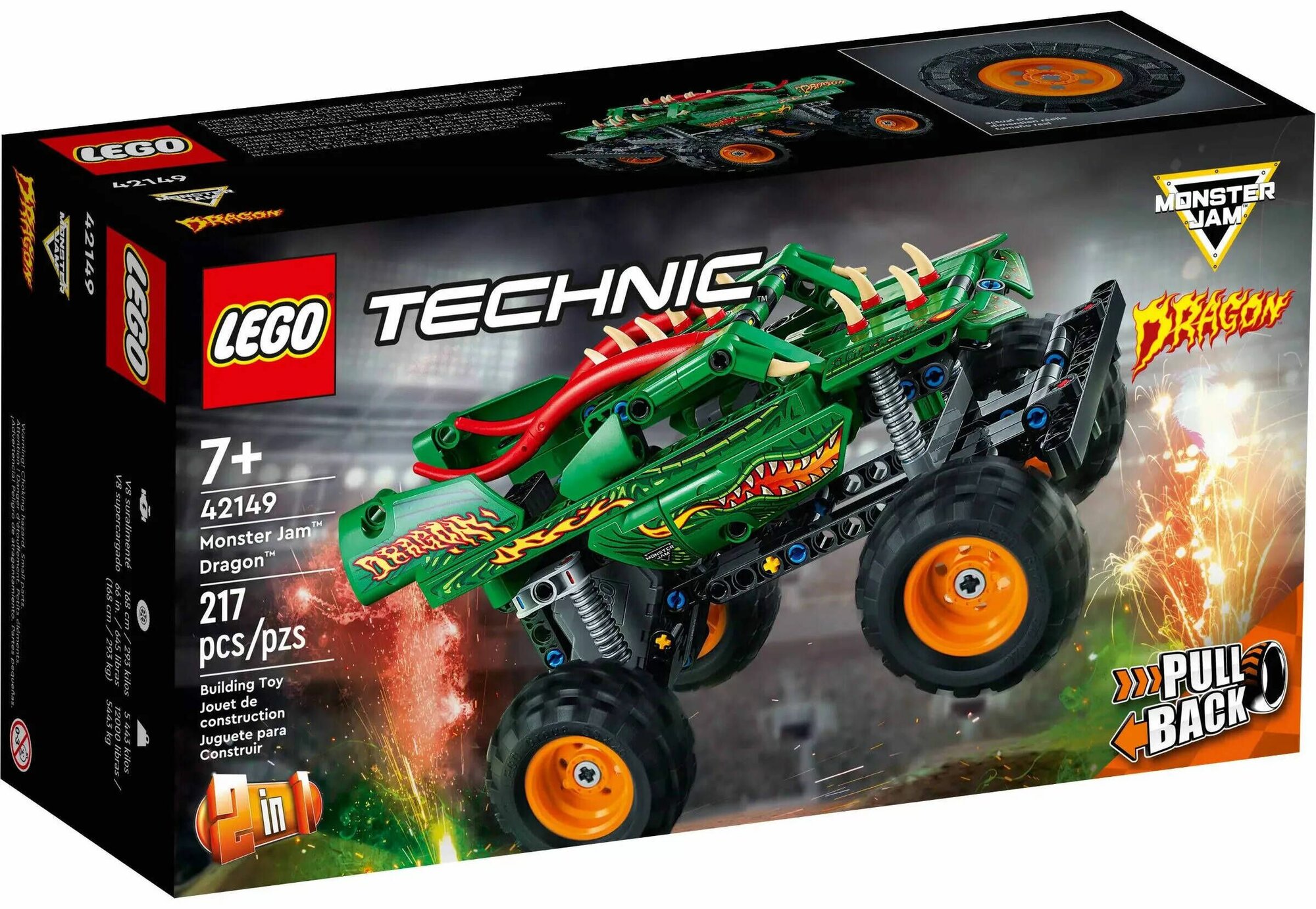 Конструктор LEGO Technic 42149 Monster Jam Dragon 2 в 1, 217 дет. — фото 1