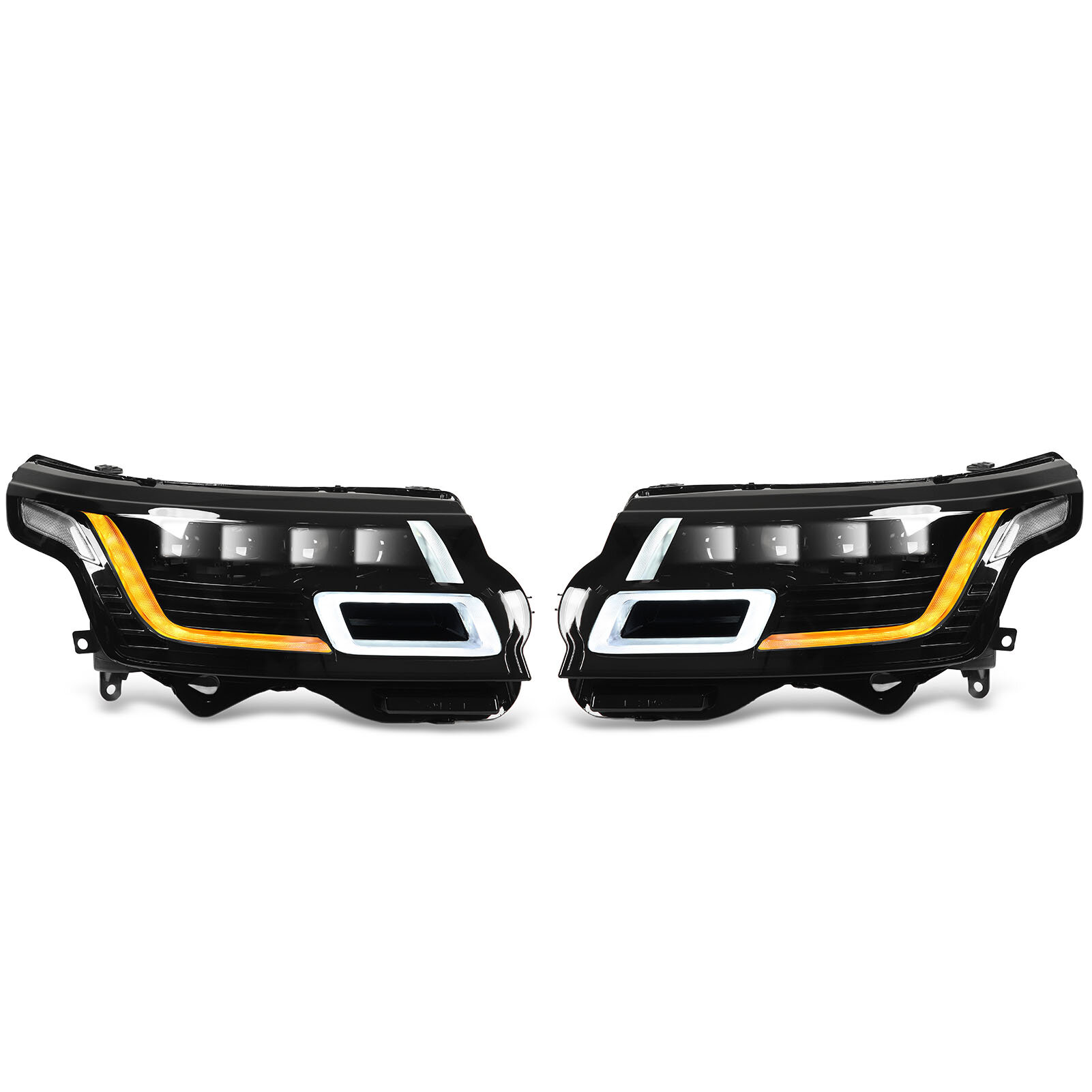 Полностью светодиодные матричные фары, замена проектора для Land Rover Range Rover Vogue L405 до рестайлинга 2013–2017 гг. с левым рулем