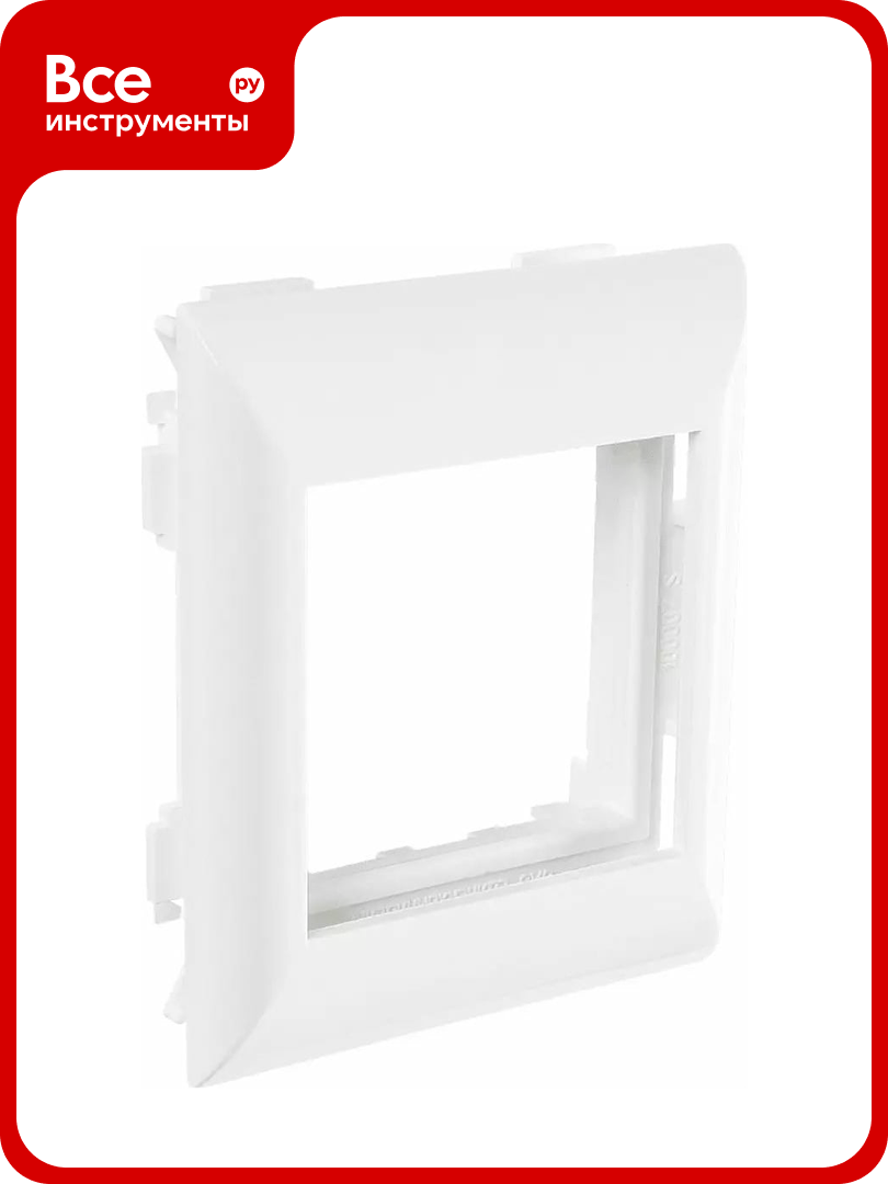 Суппорт с рамкой SPL на 1 пост 45x45 в профиль для кабельных каналов 100x50, 105x50, 10 шт. 100007S