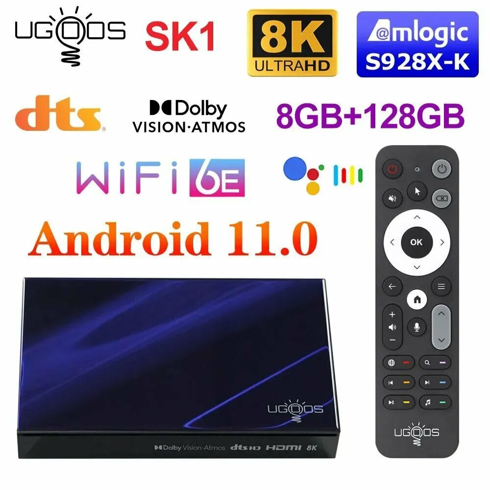 Караоке-система UGOOS SK1 TVBOX 8+128GB с Dolby Vision и Android 11