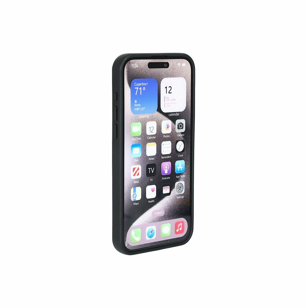 Чехол GR GR-M66, магнитный замок, поликарбонат/полиуретан, для iPhone 16 Pro, чёрный — фото 1